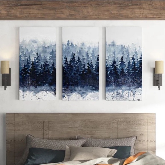 Art | Indigo Forest 3pc Wall Art | Poshmark